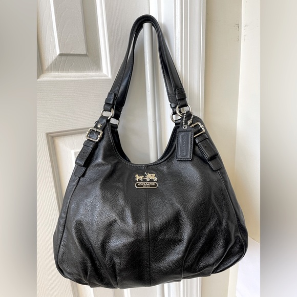 Coach | Bags | Coach Carry All Leather Shoulder Bag Euc | Poshmark